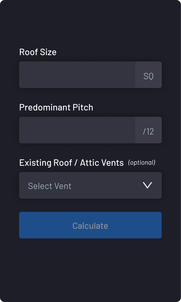 Ventilation Calculator | Roof Vent & Attic | OneClick Code